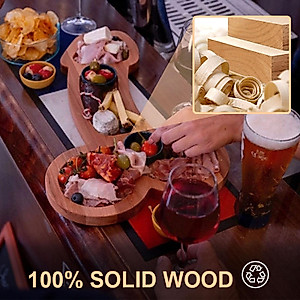 Aperitif Board, Creative Solid Wood Cheese Board and Charcuterie Boards, Restaurant Food Tray for Party, Gathering, 1Piece