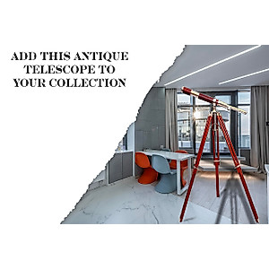 Marine Standard High Magnification Tube Telescope Handmade Antique Tripod Telescope Single Barrel Spyglass Nautical Decorative