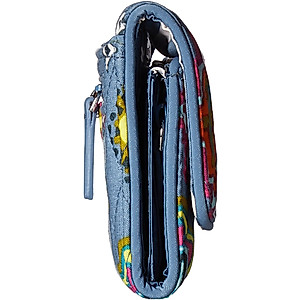 Vera Bradley Rfid Riley Compact Wallet Painted Medallions One Size