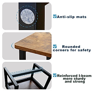 iTsst Step Stool for Adults & Kids,Holds up to 500Lb,3 in1 Heavy Duty Sturdy Two Step Stool for Kichen/Bathroom/High beds, Wooden&Metal Frame, Non-Slip Pads