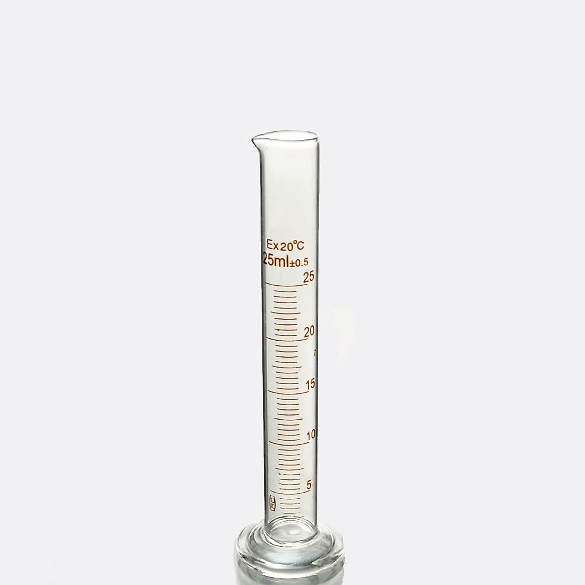 25ml Graduated Glass Cylinders Measuring Cylinders Glass Test Jar Borosilicate Glass Heat Resistance Accurate Measure For Research Lab Industry Teaching Home Brewing Wine Liquor Test (25ml)