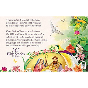 365 Bible Stories and Prayers Padded Treasury - Gift for Easter, Christmas, Communions, Baptism, Birthdays (Little Sunbeams)