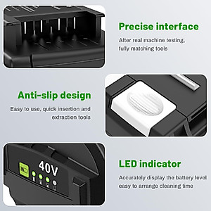 ARyee 40V 6.0Ah OP4050A Replacement for Ryobi 40V Lithium Battery OP4040 OP4015 OP4026 OP40201 OP40261 OP4030 OP40301 OP40401 OP40501 OP40601 Cordless Power Tool