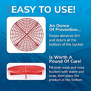 The Grit Guard Insert (Red) - Fits 12 inch Diameter Bucket