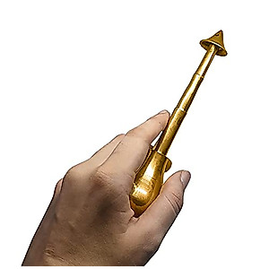 Craftsman SATVIK Brass Gulab Pash 7.5 Inch Holy Water Sprinkler Rose Water Aspergillum Aspergil Religious Divine Pot