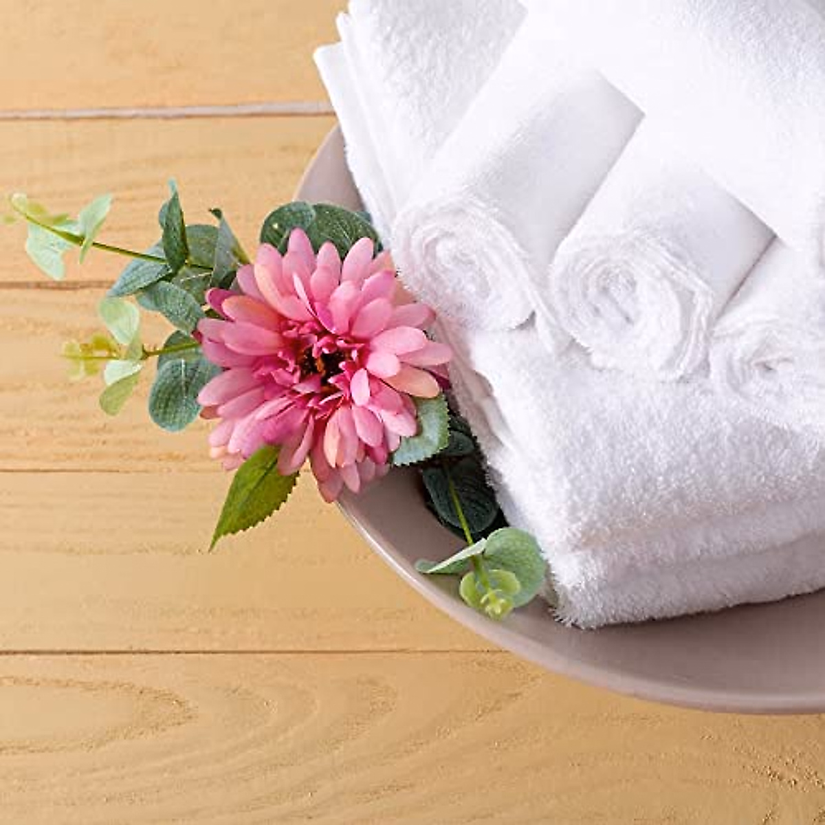 belem Economical 60 White Large Bath Towels Bulk (48x24) -Save $149 in Bulk Bath Towels - 60 Pieces/5 Dozen Wholesale Pack - Salon White Towels, Spa Towels & Gym Towels