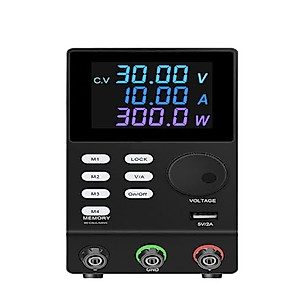 Switching Bench Power Supply DC 30V 10A 200V 300V Power Supply Encoder Adjustment Voltage Regulator Adjustable Switching Bench Power Supply(SPS3010D,110V)