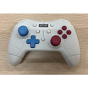 NEXiLUX Wireless Pro Mini Controller Compatible with Nintendo Switch (Motion Sensor & Turbo Enhanced), PC, Android Phone and Android TV - Light Gray (NXL-95227)