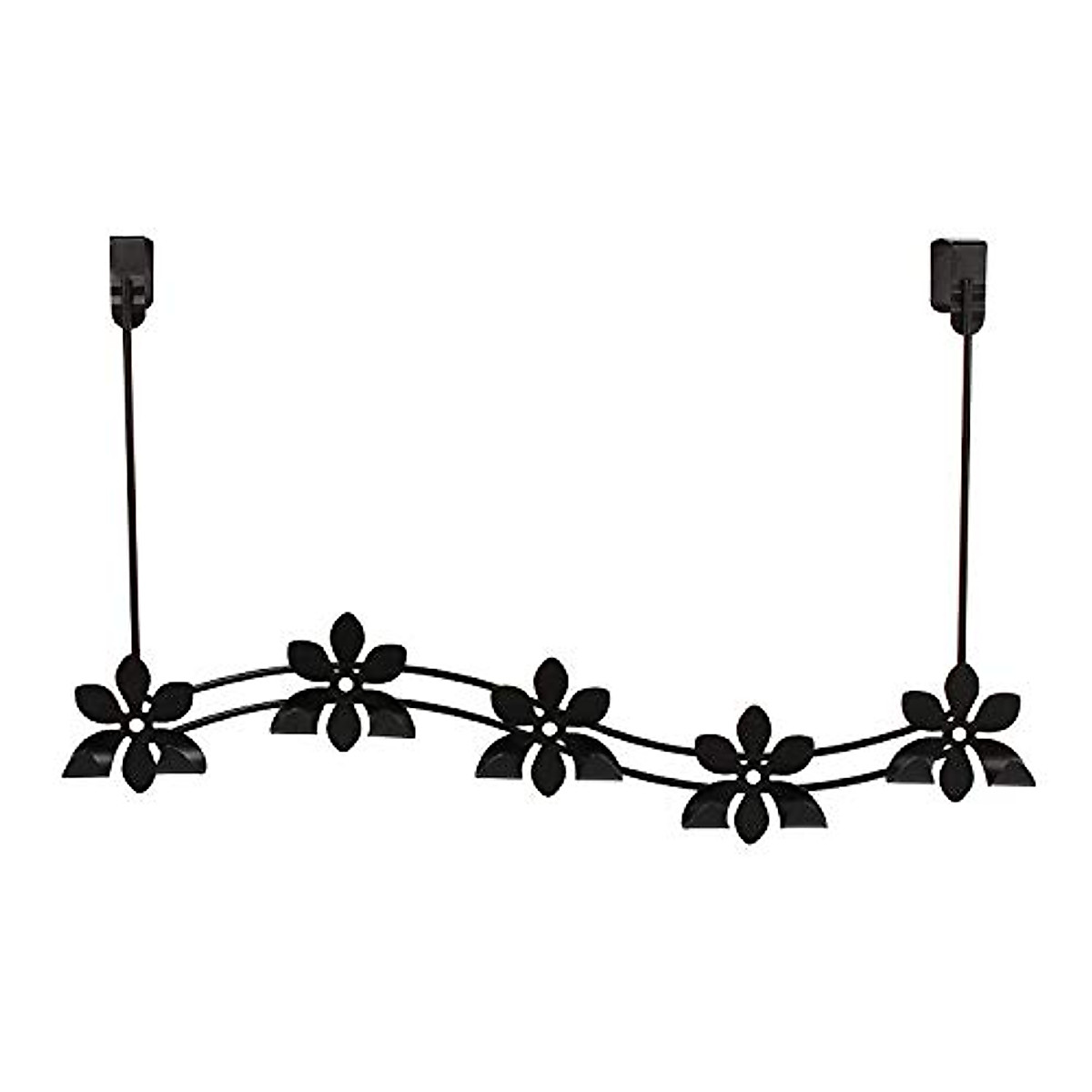 Spectrum Diversified Over The Door Flower 5-Hook Rack, Black
