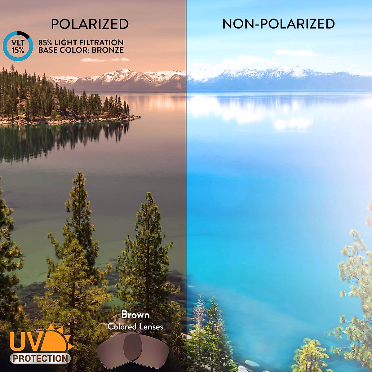 Polarized PRO Replacement Lenses for Tom Ford Jasmine Sunglasses - By APEX Lenses (Brown)