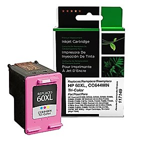 Clover Remanufactured Cartridge Replacement for HP CC644WN (HP 60XL) | Tri-Color | High Yield