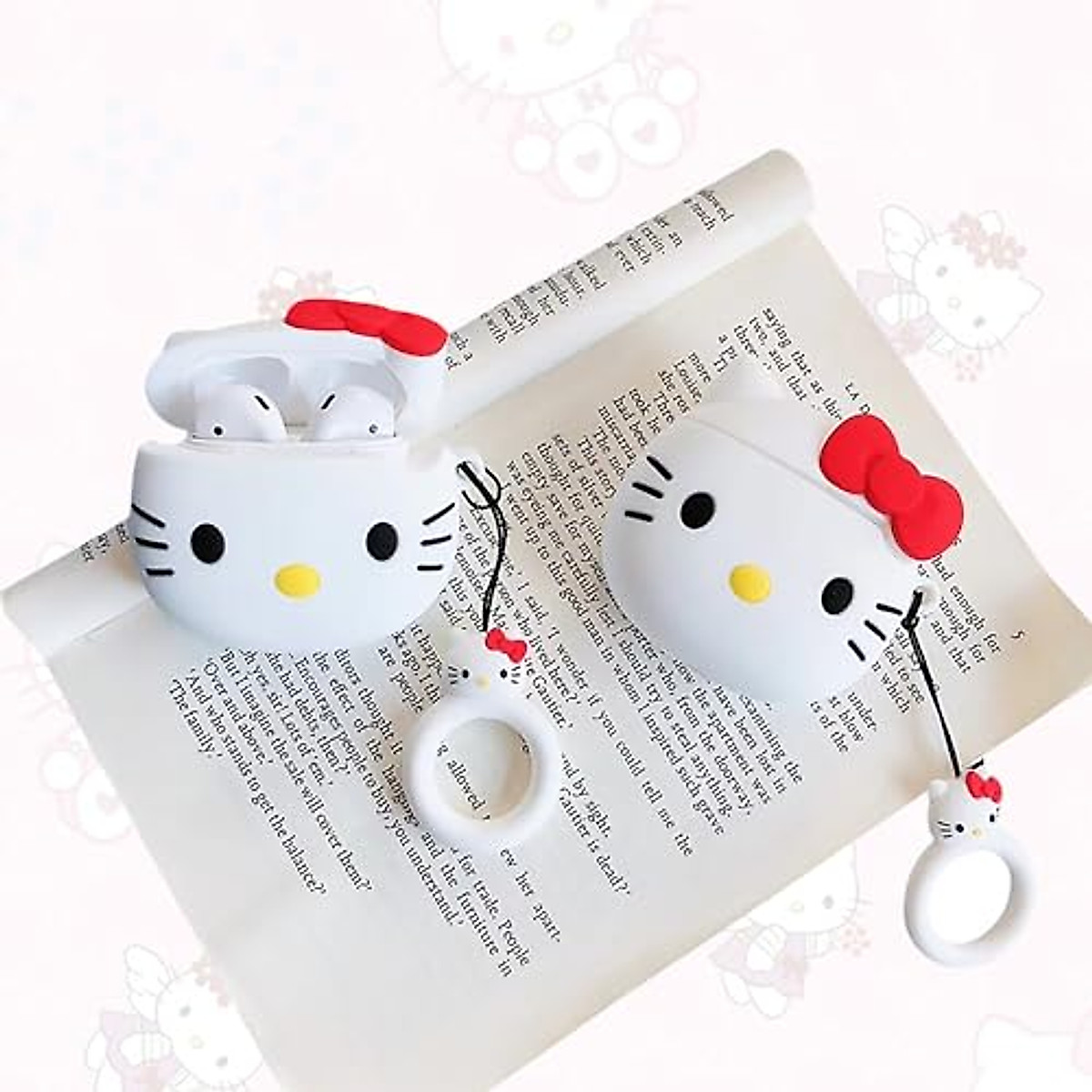2Pack Cartoon Cases Cover for Airpod 1&2,Kawaii Funny 3D Cartoon Anime Character Unique Fancy Soft Silicone Charging Case Cover Suitable for Men and Women