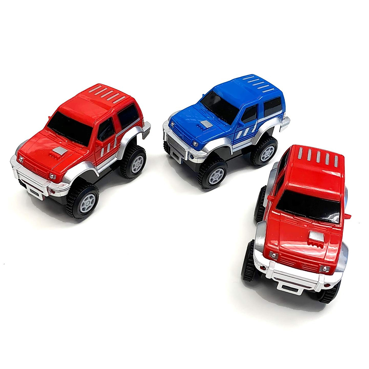 MMP Living Super Snap Speedway - Deluxe Bend and Flex Track Set with 3 Electric Cars, Tunnels, Bridge, Elevator, ramp, Track Merge and Accessories - Over 300 Pieces