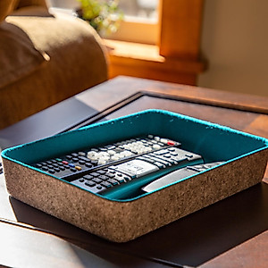 Three by Three Seattle Felt·Like·It! 10.5 x 7.5 Inch Felt Storage Bin for Office, Craft Room, Classroom, Living Room, Bedroom Storage (Charcoal)