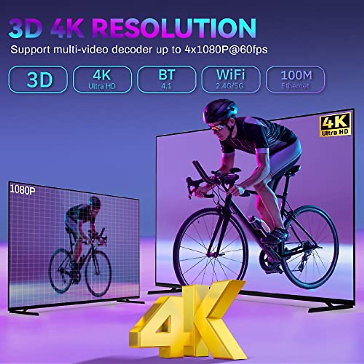 TV Box Android 11.0 2GB RAM 16GB ROM Set Top Box Smart TV Box Amlogic S905W2 1080P Ultra HD 4K HDR AV1 WiFi 2.4G 5.8GHz BT 4.1 USB 2.0 Android TV Box with Mini Wireless Backlit Keyboard