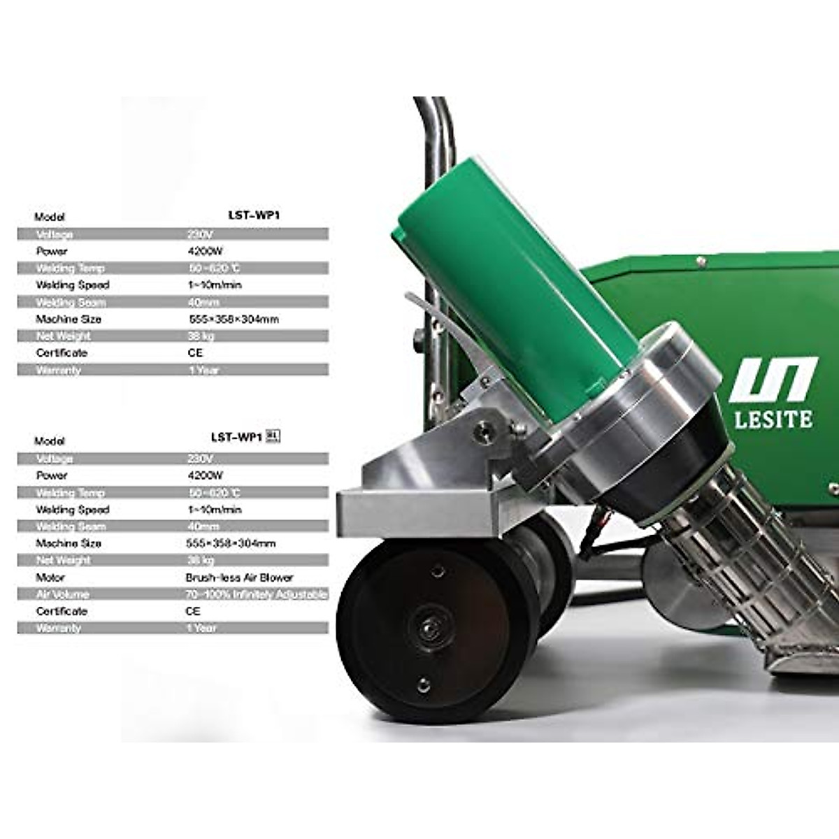 Automatic Hot Air Welder for Welding Roofing TPO PVC membrane with Free Hot Air Welding Gun (230v roof welder+120v heat gun)