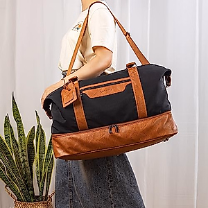 Travel Duffle Bag With Shoe Compartment for Women Weekende Bag,Large Capacity Overnight for Girls