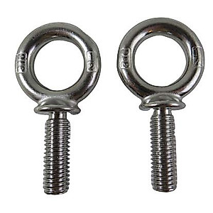 US STAINLESS 2 Pieces Stainless Steel 316 1/2" x 1 1/2" UNC Machinery Eye Bolt Marine Grade Pitch of 13
