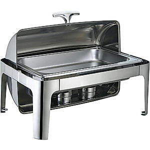 UZOURI Rectangle Chafing Dish Set, 9L Chafing Dish Set Food Warmer Buffet, Stainless Steel Chafing Dish Sets, for Buffet Catering Kitchen Party