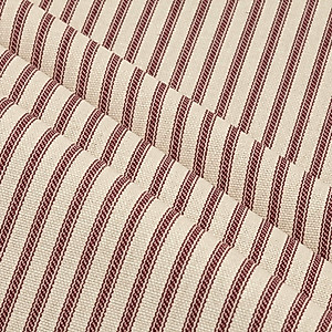 Magnolia Home Fashions Berlin Ticking Stripe, Yard, Red