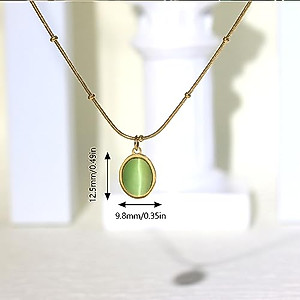 JiuZhou-non tarnish gold necklace, Wedding Anniversary, Birthday Gift for Wife,With Birthstone Pendant, Ideal Chrismas Gifts for Her, Girlfriends, Mom, gold necklaces for women, unique jewelry