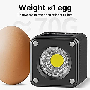 ULANZI L2 Bi-Color COB Video Light Mini Cube Lights, LED Camera Lights Portable Photography Video Lighting, 2700-7000K Bi-Color Dimmable, CRI95+, 800mAh Rechargeable & Magnetic Designs