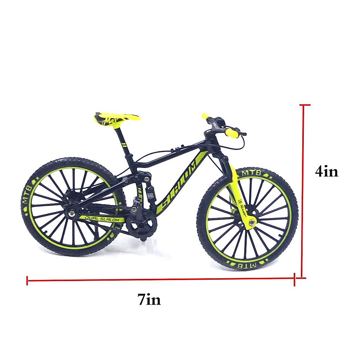 Ailejia Mountain Bike Toy Mini Cake Topper Dirt Bicycle Ornament Vehicles Model Cake Toppers Road Model Bikes BMX Decoration Crafts for Home (Black Green)