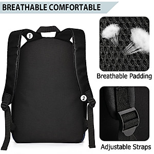 BLUEFATTY Casual Daypack Backpacks For Women Men Waterproof Travel Backpack Carry on Backpack Lightweight Breathable for Hiking-Black