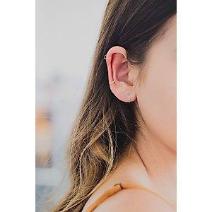 Gold Ear Cuff, 18G Ear Cuff Earrings for Women, Mens Ear Cuffs for Non Pierced Ears, Non Piercing Jewelry (14k Gold-filled, smooth)