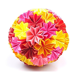 BUBU Origami Paper Kit 1000 Sheets 6 Inch Square Double Sided Color 20 Vivid Colors for Beginners Trainning and School Craft Lessons