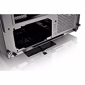 Thermaltake Core V21 SPCC Micro ATX, Mini ITX Cube Gaming Computer Case Chassis, Small Form Factor Builds, 200mm Front Fan Pre-installed, CA-1D5-00S1WN-00 Black
