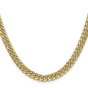 Avariah 10k Yellow Gold 6mm Semi-Solid Miami Cuban Chain - 22"