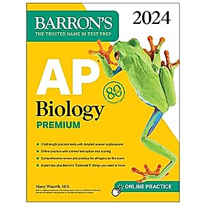 AP Biology Premium, 2024: Comprehensive Review With 5 Practice Tests + an Online Timed Test Option (Barron's AP Prep)