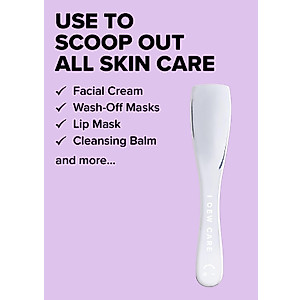 I Dew Care Multi-functional Applicator - Get The Scoop | Gift, Stainless Steel Spatula, Beauty Tool for Cream, Lip Balm, Wash-Off Masks, Mixing, Depuffing