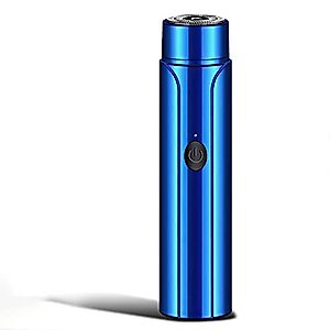 Taanimo Electric Razor Mini Shavers, Portable, USB Rechargeable, Perfect for Travel and Touch-ups, Unisex Men Women, Blue