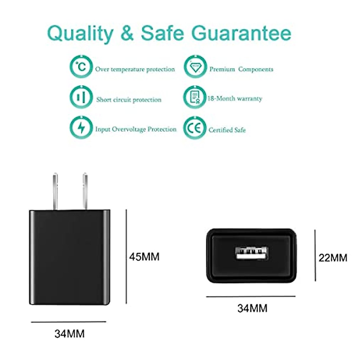 USB C Charger Cable for TCL 30 SE, TCL 20 Pro 5G, TCL 10L, TCL 10 Plus, TCL 20S, TCL 20 SE, TCL 10 5G UW, TCL 10 SE, TCL 10 Pro, TCL 405, TCL 30XL 2022, TCL 40R Cell Phone Charging Cable Adapter (5FT)
