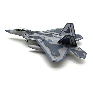 TECKEEN 1/100 Scale US F22 Raptor Stealth Fighter Model Plane Alloy Fighter Military Model Diecast Plane Model for Collection