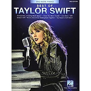 Best of Taylor Swift - 2nd Edition: Big-Note Piano Easy Songbook with Lyrics (Pig_note Piano)