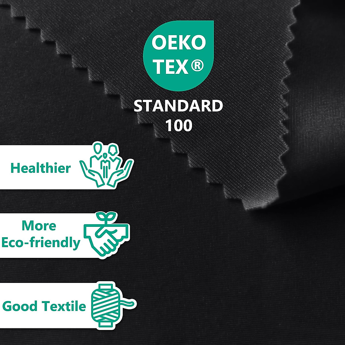 ABCCANOPY Spandex Table Cover 6 ft. Fitted 30+ Colors Polyester Tablecloth Stretch Spandex Table Cover-Table Toppers (6 FT, Black)