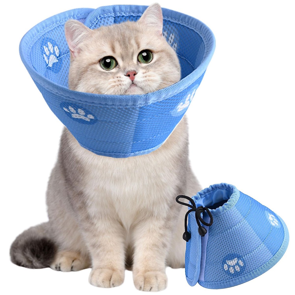 Jaxbo Soft Cat E Collar，Cat Recovery Collar，Adjustable Cat Cone Collar Elizabethan Collar Does Not Block Vision
