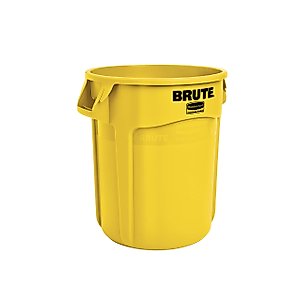 Rubbermaid Commercial FG262000YEL BRUTE Heavy-Duty Round Waste/Utility Container, 20-gallon, Yellow
