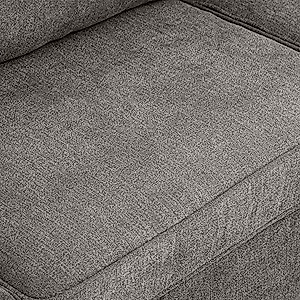 AUKUYEE Modern Fabric Sectional Couch Living Room, 6-Pcs L-Shaped Corner Sofa with 3 Pillows, 100 inch, Grey