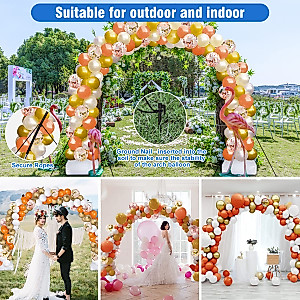 Balloon Arch Kit With Balloon Pump Electric,9Ft Tall & 10Ft Wide Adjustable Balloon Arch Stand with Base,Iron Pipe,Water bag for Wedding Graduation Birthday Party Supplies Supplies Decoration