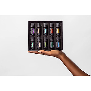 Pure Daily Care Aromatherapy Top 10 Essential Oil Synergy Blend Set – Therapeutic Grade Synergy Oil Blends – Uplift Mind, Body and Spirit – 10 x 10 Ml Blends – No Fillers & No Additives