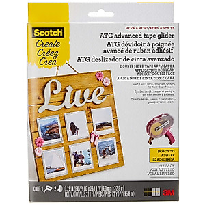 Scotch Advanced Tape Glider, Pink Applicator with 2 Rolls of 1/4 intape, Cat #085, 1 kit/Carton