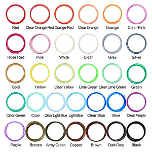 32 Colors Beautiful 3D Printing PLA Filament Sample Refill Pack, Each Color 10ft, Total 320ft PLA Refills, Fit for Most 1.75mm 3D Printer & 3D Pen, with Extra 4 Silicone Finger Caps by OEM MIKA3D