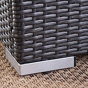 Christopher Knight Home 304333 Samuel Outdoor 8-Piece Wicker/Aluminum Sofa Chat Set with Cushions | in Grey/Silver