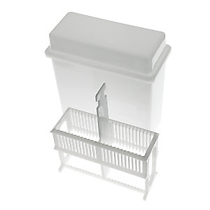 MUHWA 24 Places Microscope Slides Staining Rack and Jar, 2 Sets, Gray/White