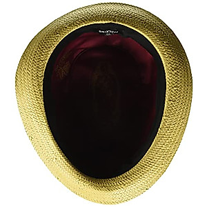 Brixton mens Castor Straw Hat Fedora, Tan, X-Large US
