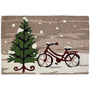 Jellybean Modern Indoor / Outdoor Mat Home Comfort Rugs 20"X 30" Rectangle Cycling Home for The Holidays